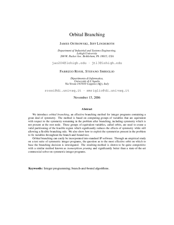 (PDF) Orbital branching