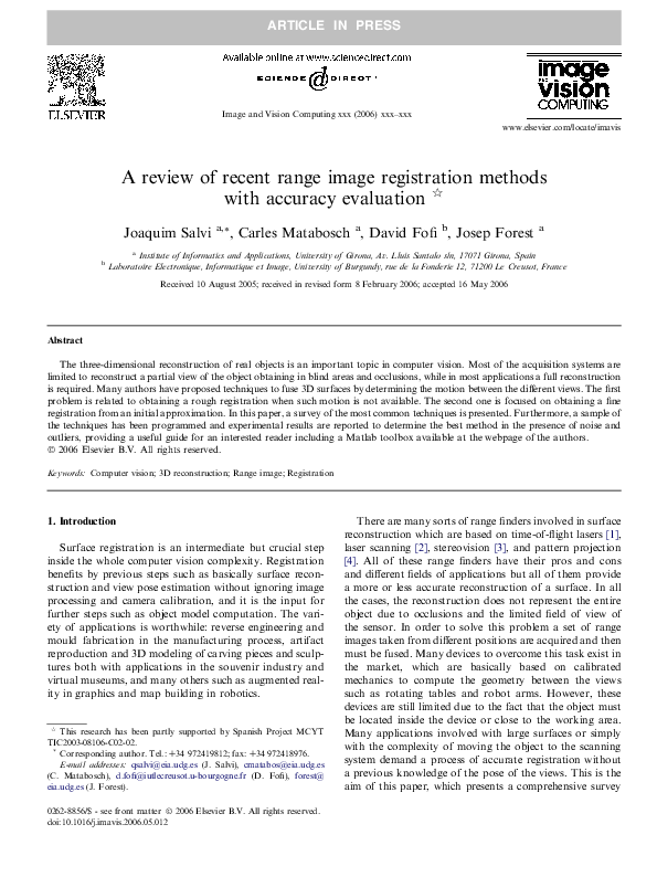 (PDF) A Review of Recent Range Image Registration Methods with Accuracy ...