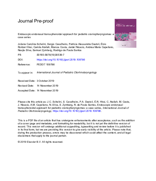 (PDF) Endoscopic-Endonasal Trans-sphenoidal Approach: Anatomy ...