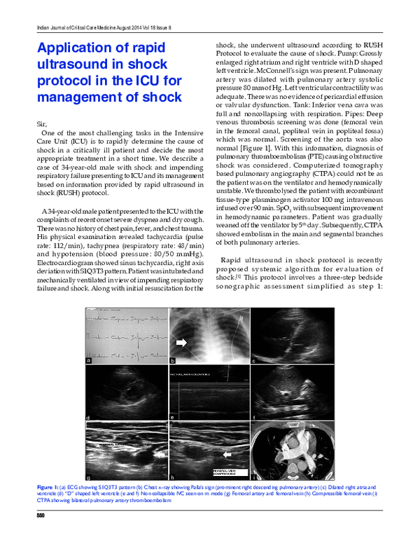 (PDF) Application of rapid ultrasound in shock protocol in the ICU for ...