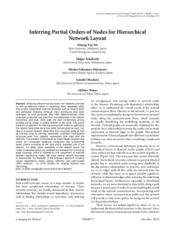 (PDF) Inferring Partial Orders of Nodes for Hierarchical Network Layout