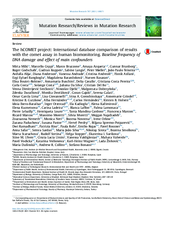 (PDF) The hCOMET project: International database comparison of results ...