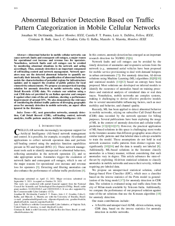 (PDF) Abnormal Behavior Detection Based on Traffic Pattern ...