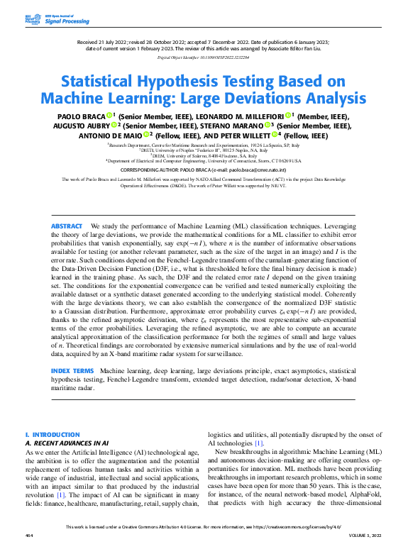 (PDF) Statistical Hypothesis Testing Based on Machine Learning: Large ...