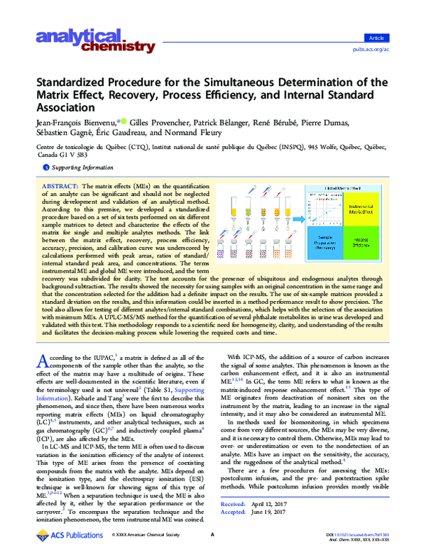 (PDF) Standardized Procedure for the Simultaneous Determination of the ...