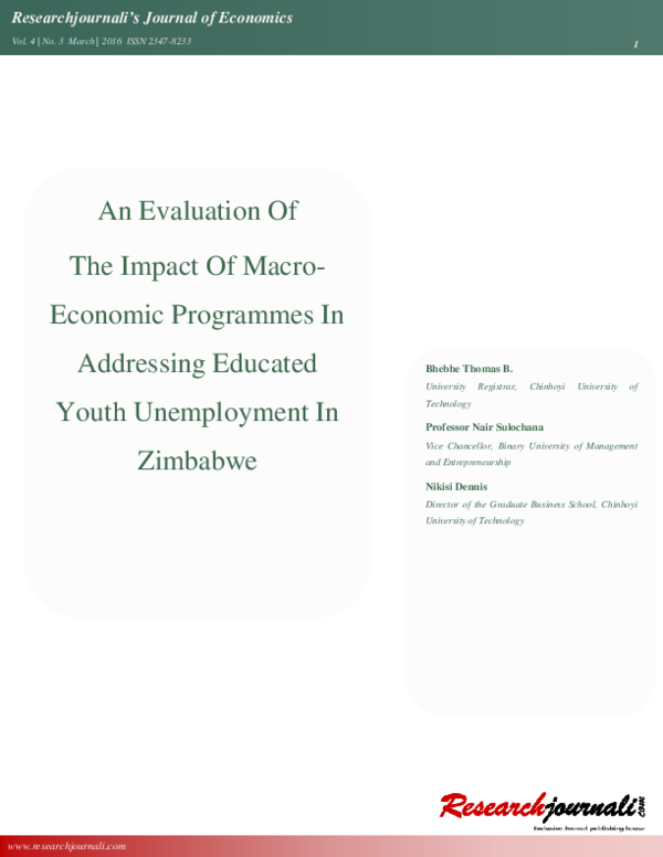 (PDF) An Evaluation of the Impact of Macro Economic Programmes in ...