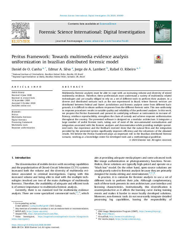(PDF) Peritus Framework: Towards multimedia evidence analysis ...