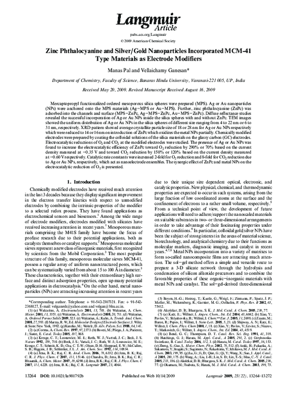 (PDF) Zinc Phthalocyanine and Silver/Gold Nanoparticles Incorporated ...