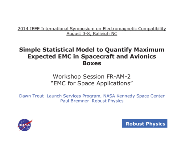 (PDF) Simple Statistical Model to Quantify Maximum Expected EMC in Spacecraft and Avionics Boxes