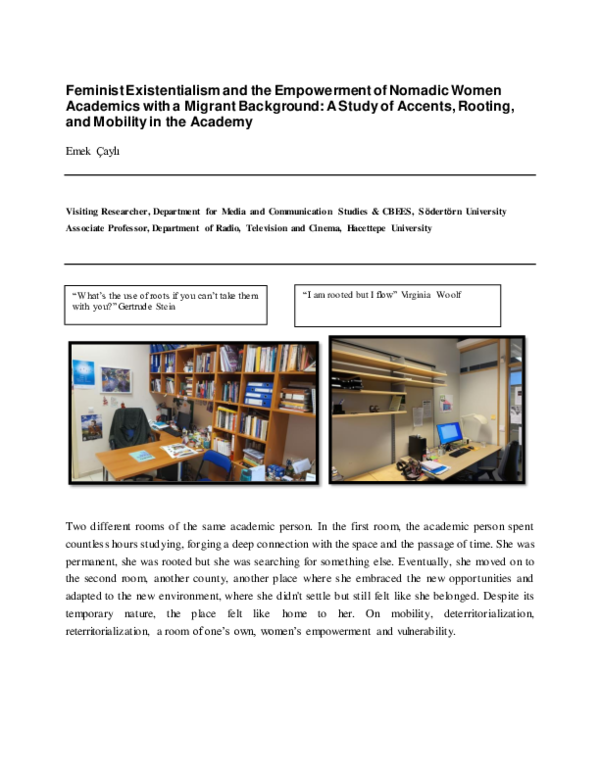 (PDF) Feminist Existentialism and the Empowerment of Nomadic Women ...