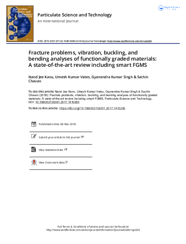 (PDF) Fracture problems, vibration, buckling, and bending analyses of functionally graded ...