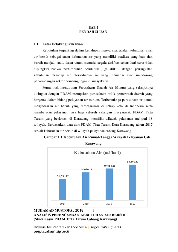 (PDF) ANALISIS PERENCANAAN KEBUTUHAN AIR BERSIH (Studi Kasus PDAM Tirta ...