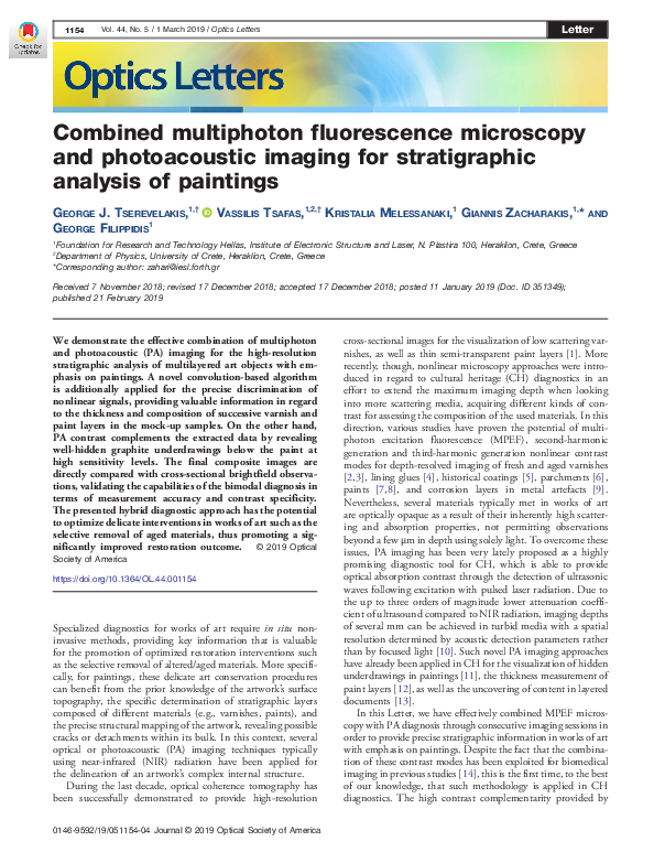 (PDF) Combined multiphoton fluorescence microscopy and photoacoustic ...