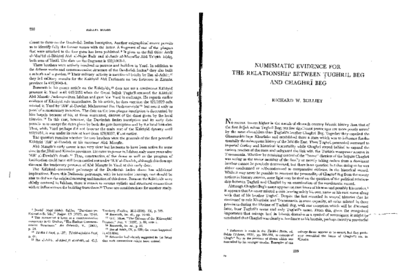 (PDF) Numismatic Evidence for the Relationship between Tughril Beg and ...