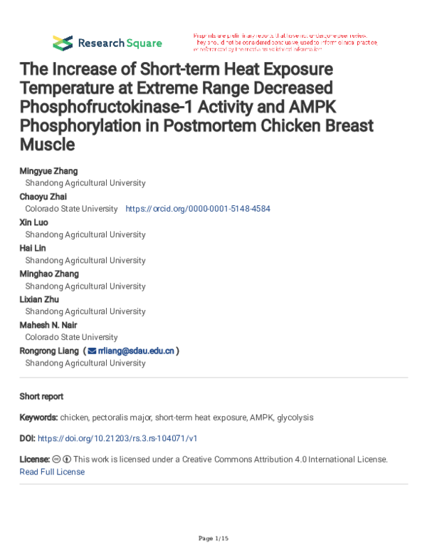 (PDF) The Increase of Short-term Heat Exposure Temperature at Extreme ...