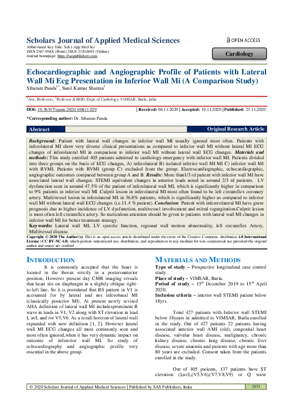 (PDF) Echocardiographic and Angiographic Profile of Patients with ...