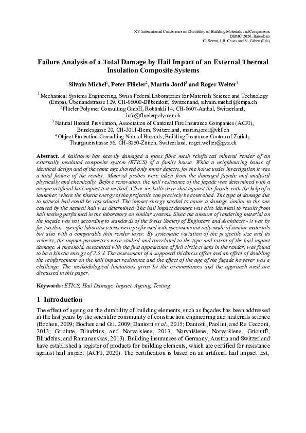 (PDF) Failure Analysis of a Total Damage by Hail Impact of an External ...