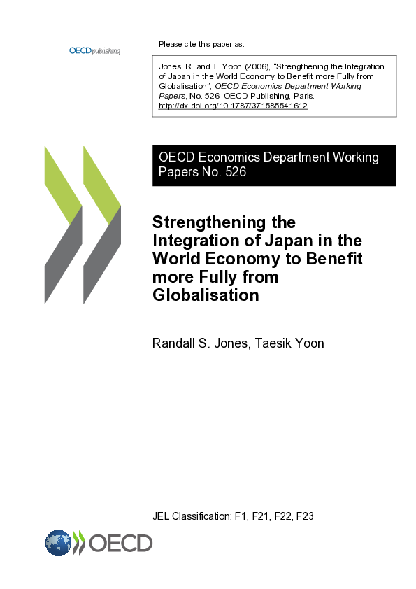 (PDF) Strengthening the Integration of Japan in the World Economy to ...