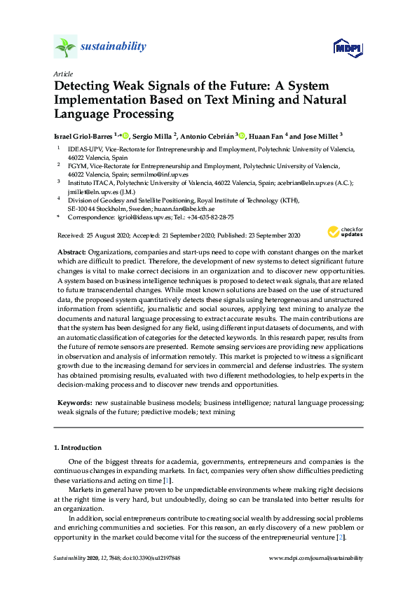 (PDF) Detecting Weak Signals of the Future: A System Implementation ...