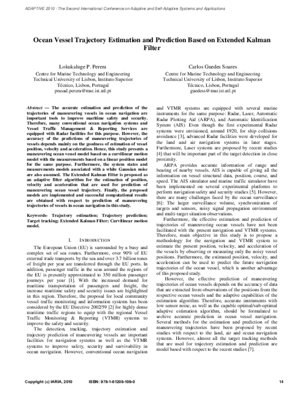 (PDF) Ocean Vessel Trajectory Estimation and Prediction Based on ... (PDF) Ocean Vessel Trajectory Estimation and Prediction Based on ...