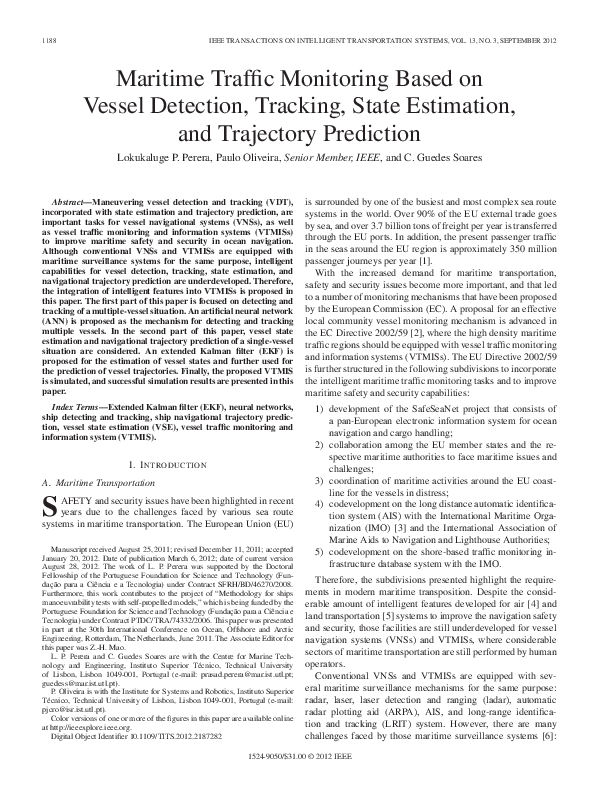 Pdf Maritime Traffic Monitoring Based On Vessel Detection Tracking