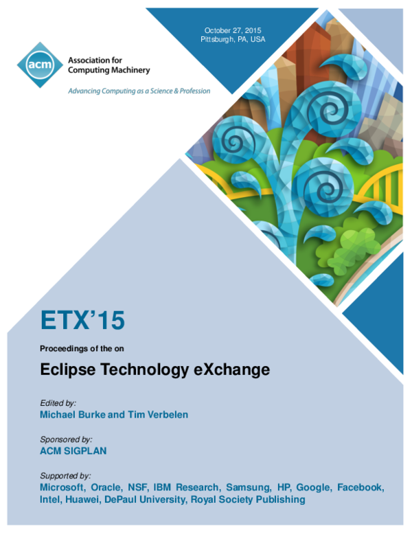 (PDF) Proceedings of the on Eclipse Technology eXchange