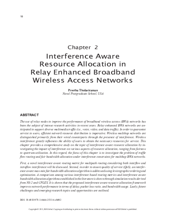 (PDF) Interference Aware Resource Allocation in Relay Enhanced ... (PDF) Interference Aware Resource Allocation in Relay Enhanced ...
