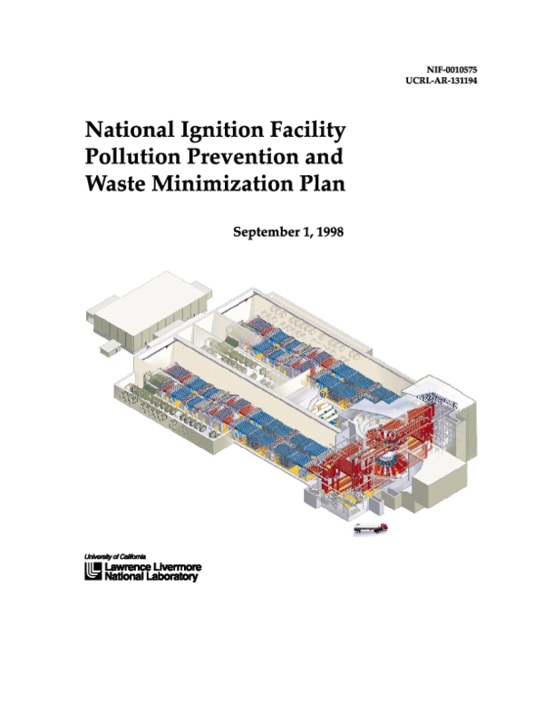 (PDF) National Ignition Facility pollution prevention and waste ...