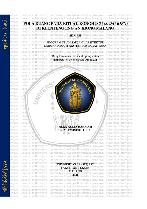 (PDF) Pola Ruang pada Ritual Konghucu (Sang Bien) di Klenteng Eng An ...