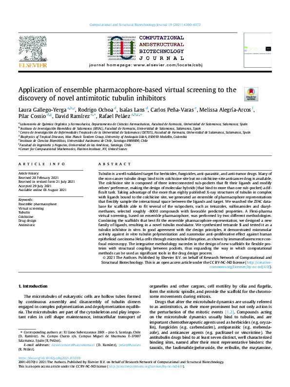 (PDF) Application of ensemble pharmacophore-based virtual screening to the discovery of novel ...