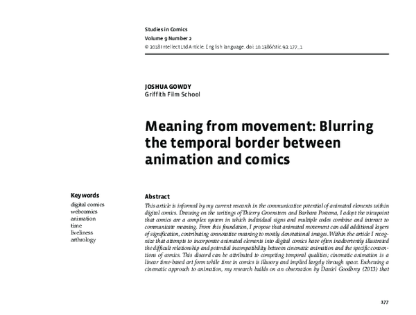 (PDF) Meaning from movement: Blurring the temporal border between ...