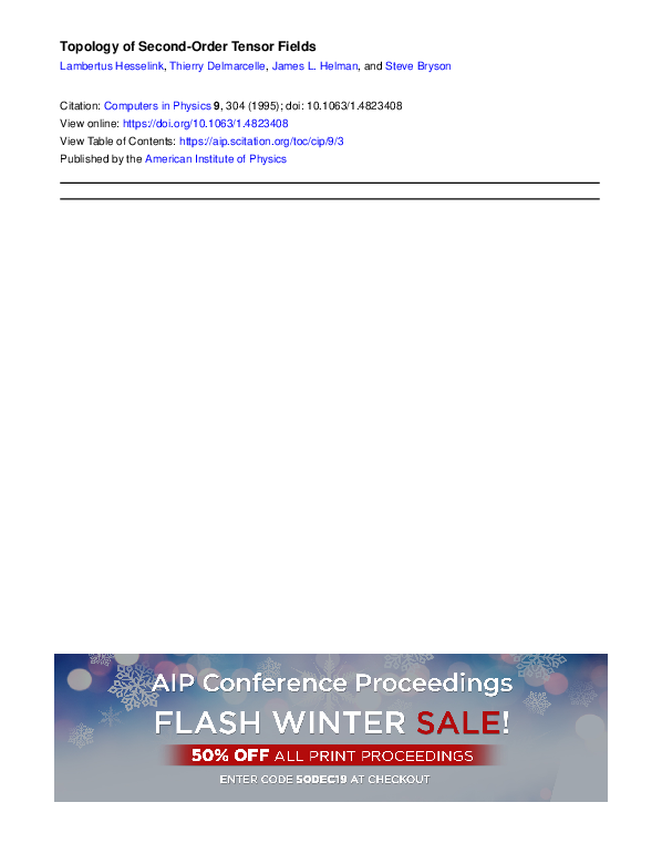 (PDF) Topology of Second-Order Tensor Fields