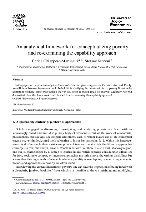 (PDF) An analytical framework for conceptualizing poverty and re ...