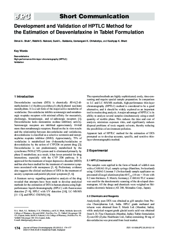 (PDF) Development and Validation of HPTLC Method for Estimation of Polyherbal Formulation