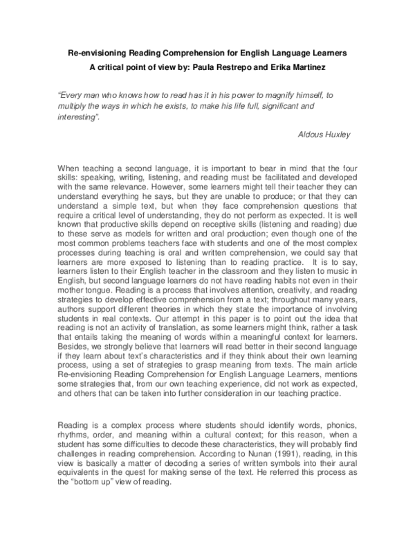 (PDF) Re-envisioning reading comprehension for english language ...