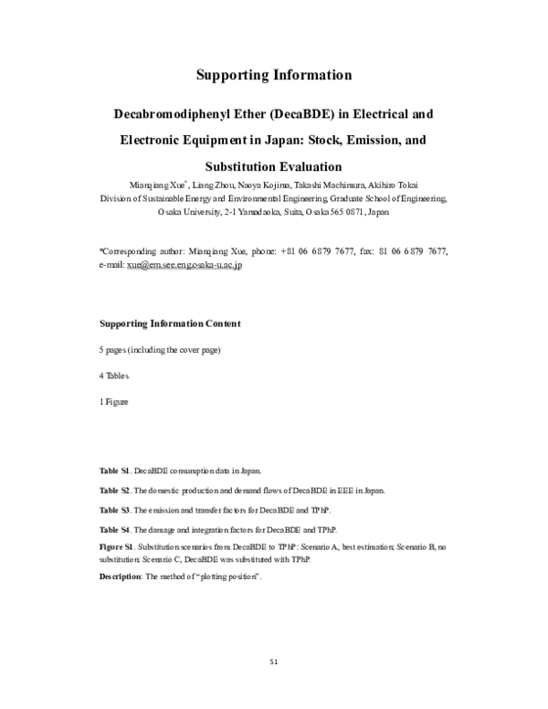 (PDF) Decabromodiphenyl Ether (DecaBDE) in Electrical and Electronic ...