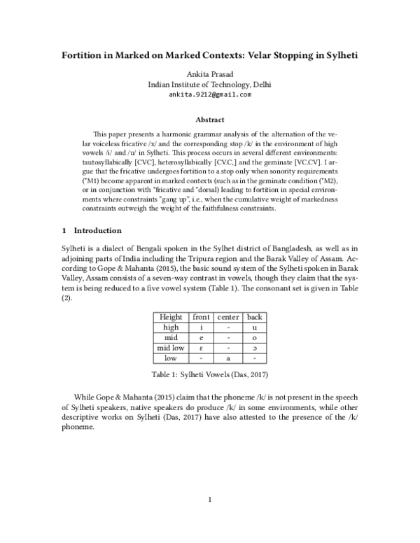 (PDF) Fortition in Marked on Marked Contexts