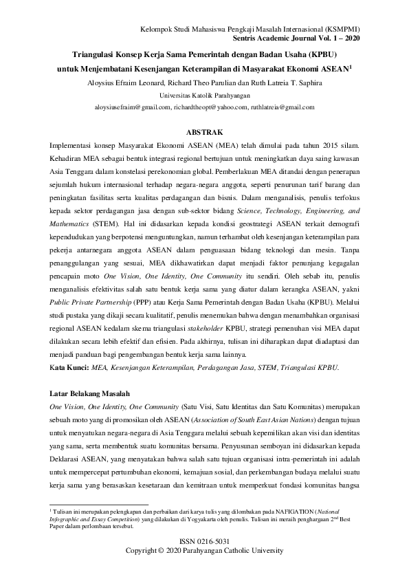 (PDF) Triangulasi Konsep Kerja Sama Pemerintah dengan Badan Usaha (KPBU ...