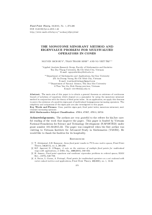 (PDF) The monotone minorant method and eigenvalue problem for ...