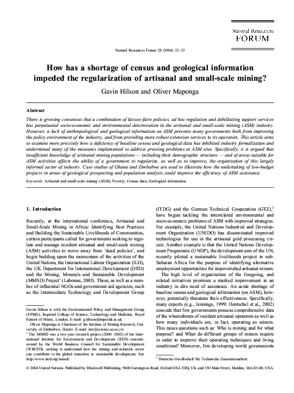 (PDF) How has a shortage of census and geological information impeded ...