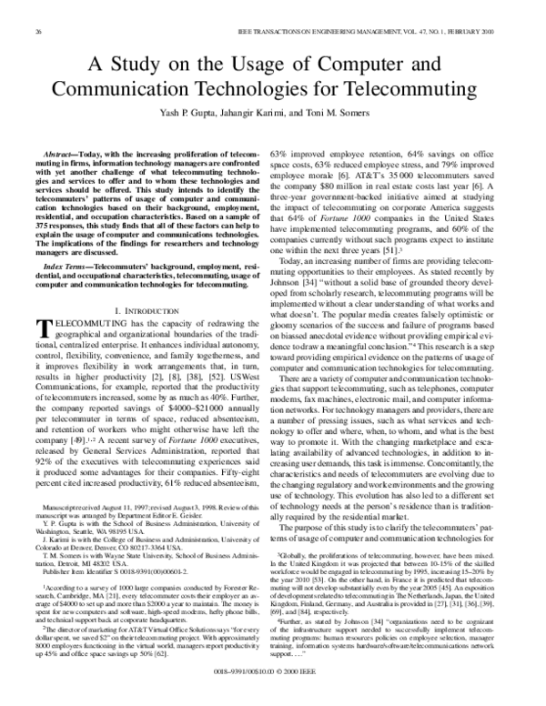 (PDF) A study on the usage of computer and communication technologies ...