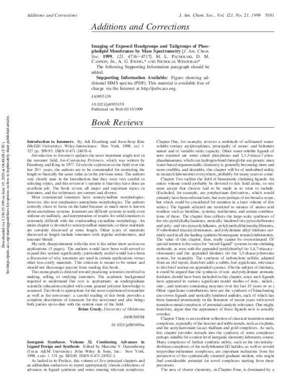 (PDF) Imaging of Exposed Headgroups and Tailgroups of Phospholipid ...