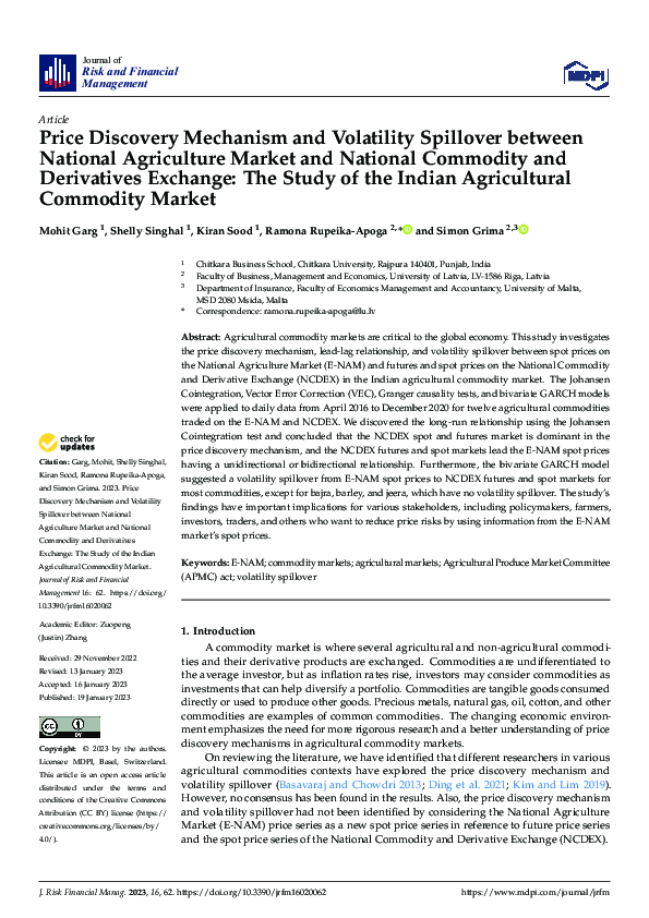 (PDF) Price Discovery Mechanism and Volatility Spillover between ...