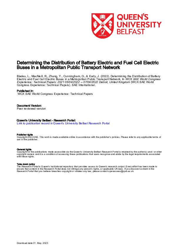 (PDF) Determining the Distribution of Battery Electric and Fuel Cell ...