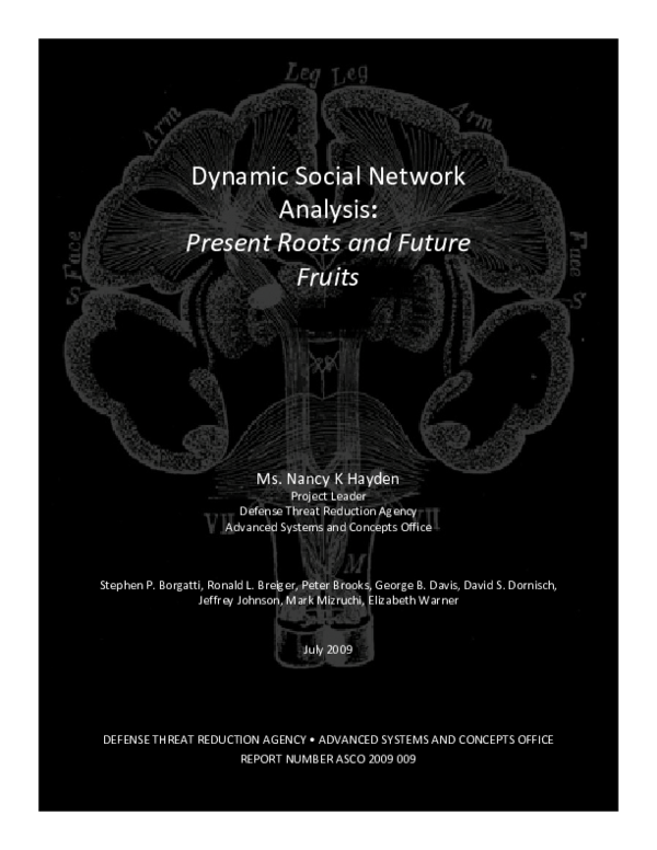 (PDF) Dynamic Social Network Analysis: Present Roots and Future Fruits