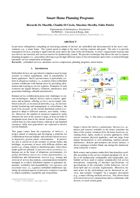 (PDF) Smart home planning programs