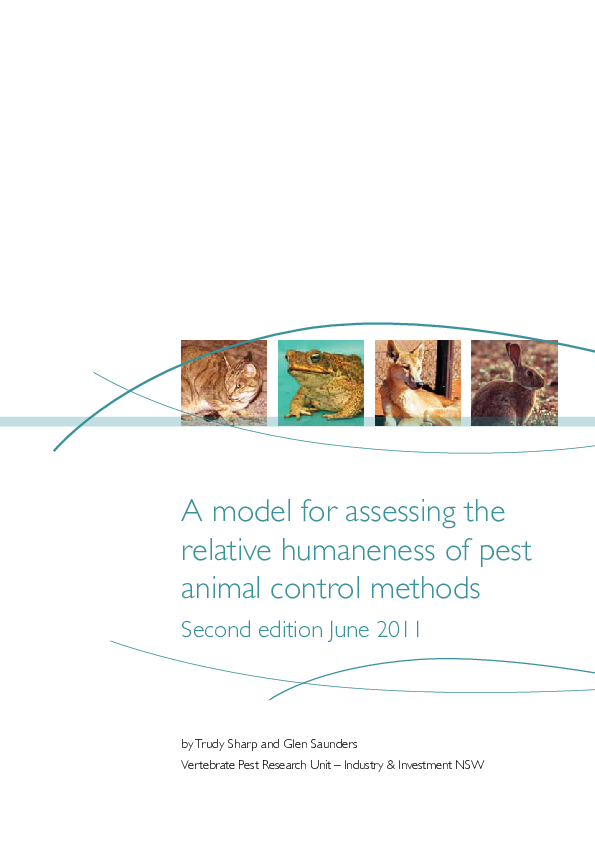 (PDF) A model for assessing the relative humaneness of pest animal ...
