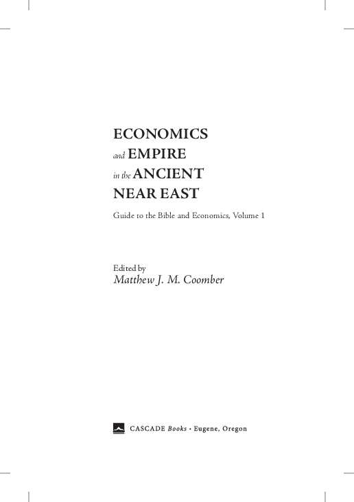 (PDF) The Importance of Biblical Economics to the Field of Biblical Studies
