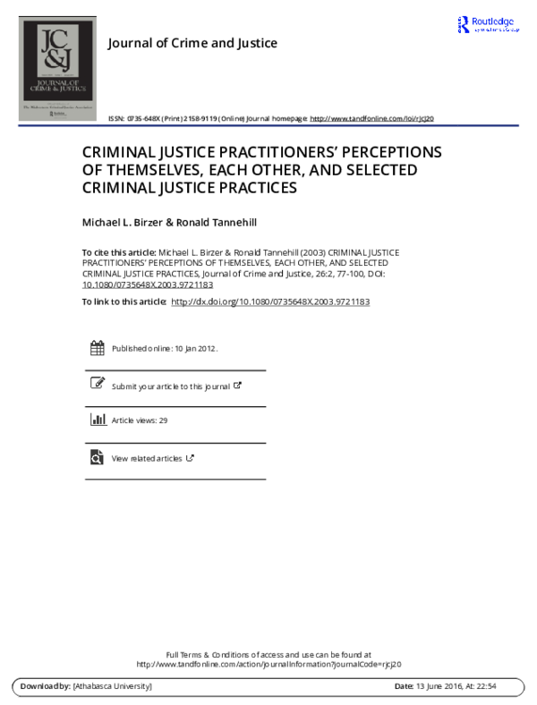 (PDF) Criminal Justice Practitioners’ Perceptions of Collateral ...