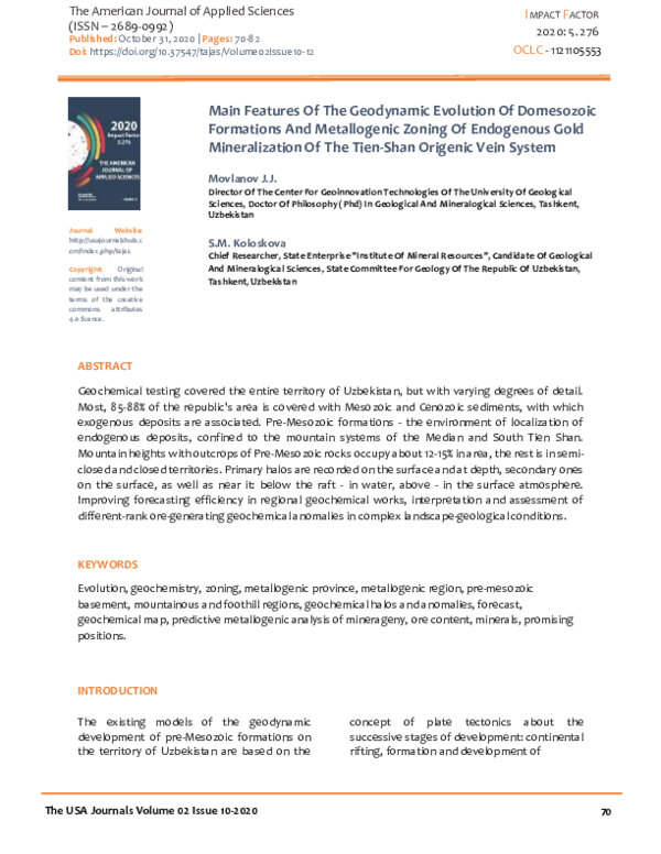 (PDF) Main Features Of The Geodynamic Evolution Of Domesozoic ...